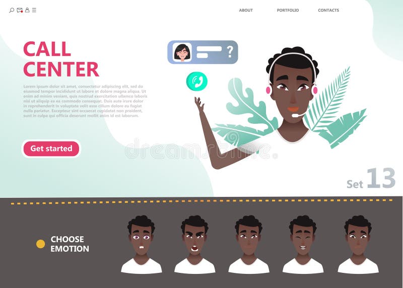 Call Center Character Set Stock Illustrations – 1,329 Call Center ...