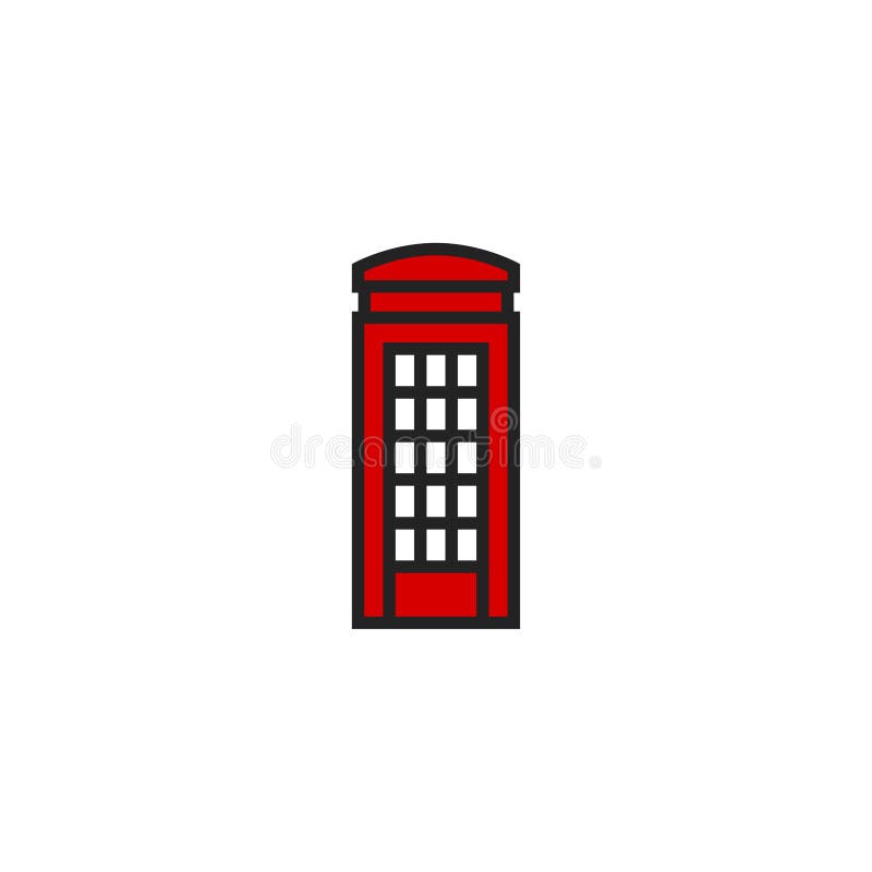 Phone Box Flat Icon Vector, Symbol or Logo. Stock Vector - Illustration ...