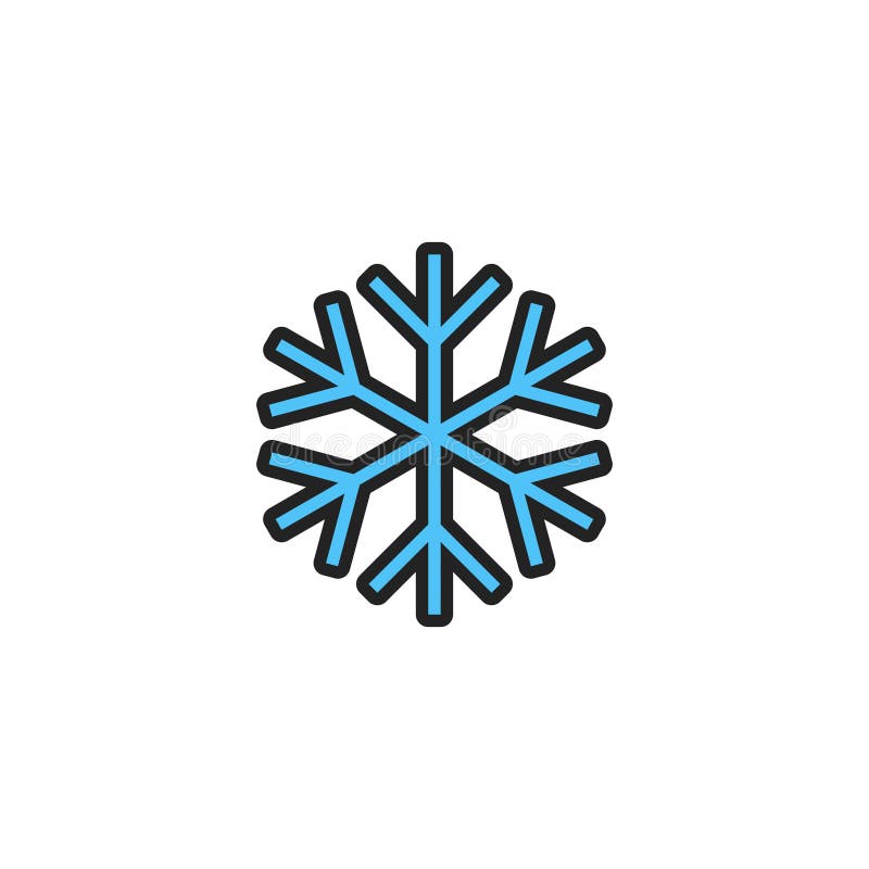 Snowflake Flat Icon Vector, Symbol or Logo. Stock Vector - Illustration ...