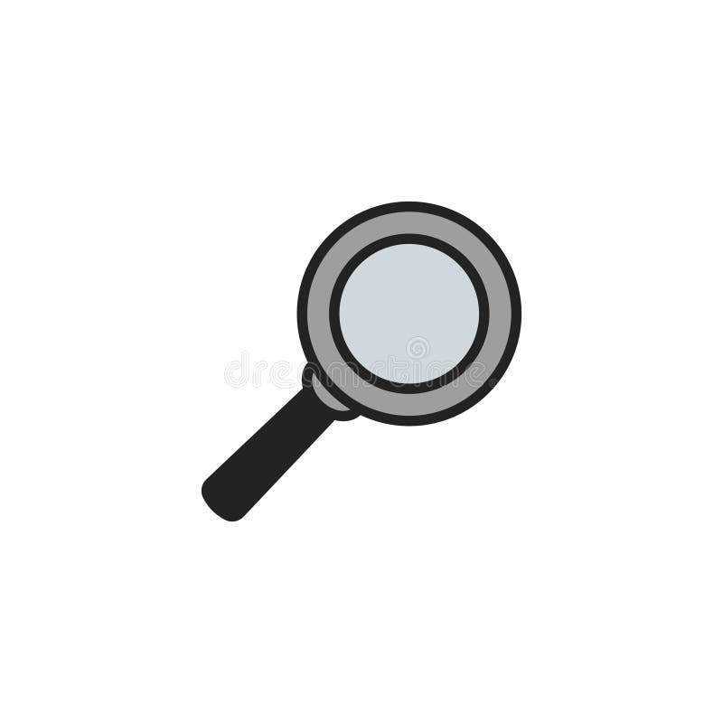 Magnifying Glass Flat Icon Vector, Symbol or Logo. Stock Vector ...