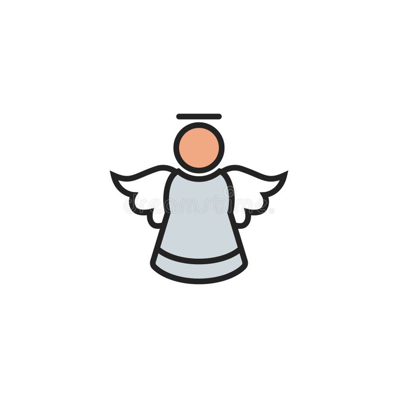 Angel Flat Icon Vector, Symbol or Logo. Stock Vector - Illustration of ...