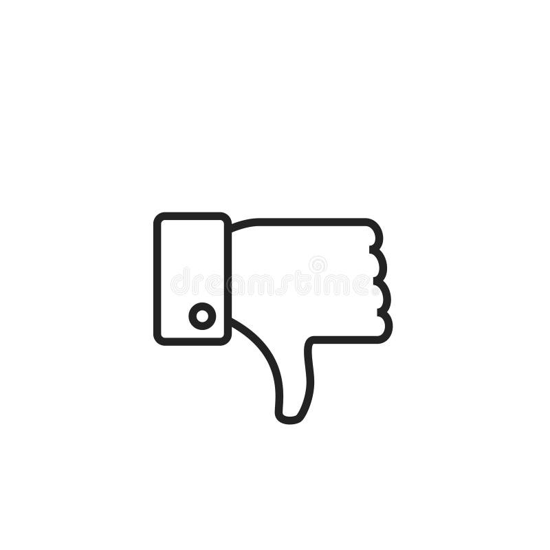 Dislike Outline Vector Icon, Symbol or Logo. Editorial Photo ...