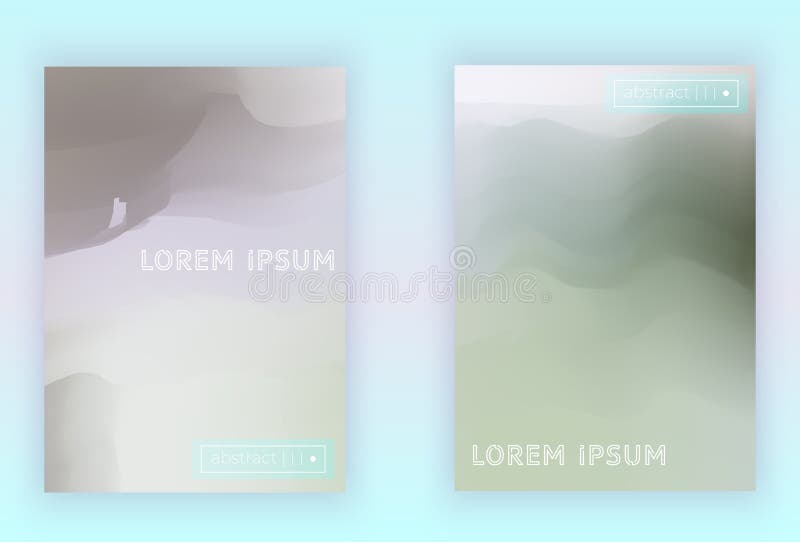 Abstract Cloudy Vector Background Cover Set Stock Vector - Illustration ...