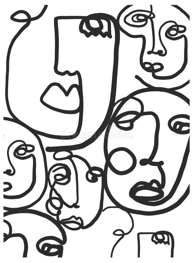 Abstract Continuous Line Drawing Stock Illustrations – 49,036 Abstract ...