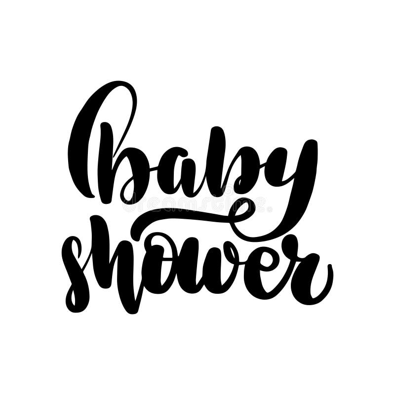 Lettering baby shower stock vector. Illustration of birthday - 144960900