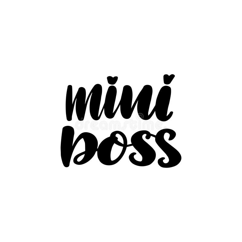 Lettering mini boss stock vector. Illustration of calligraphy - 144962861