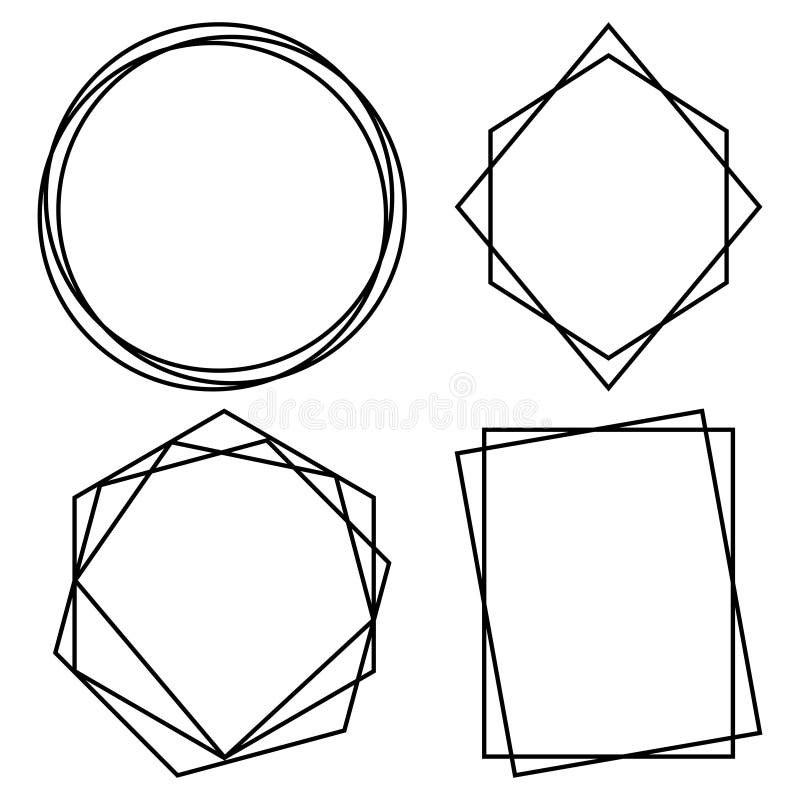 Geometric Polygonal Frames stock vector. Illustration of geometric ...