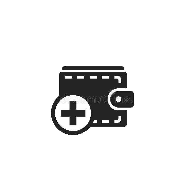 Add Credit Card Glyph Vector Icon, Symbol or Logo. Stock Vector ...