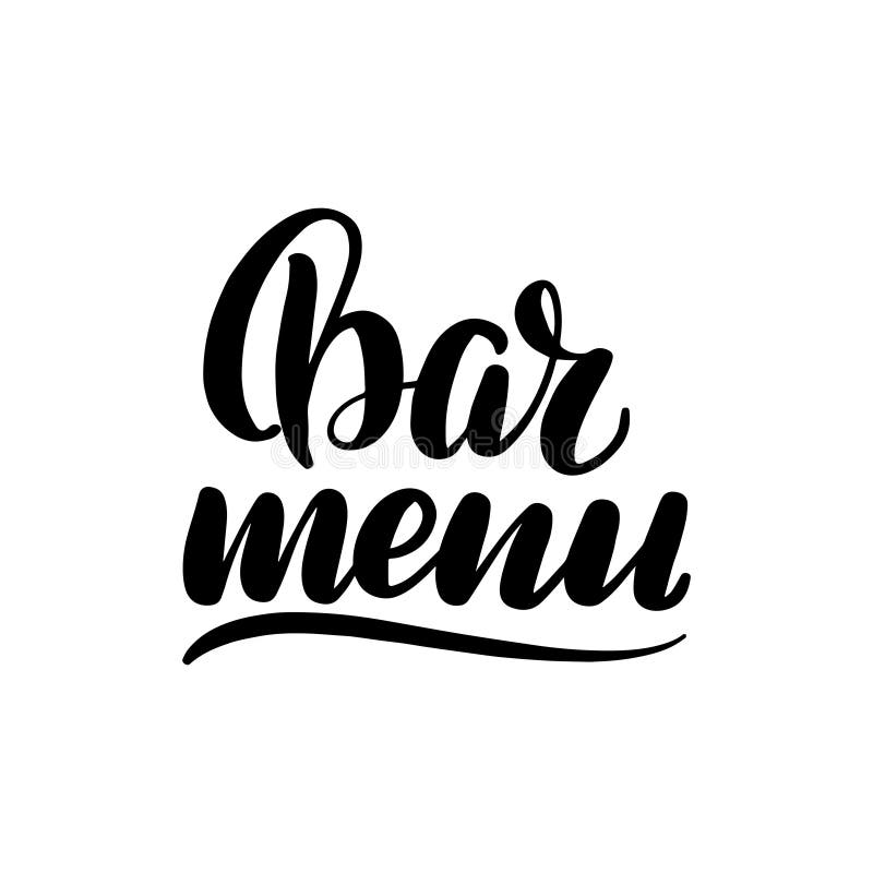 Restaurant Menu Beverage Drink Poster Chalkboard Calligraphic Lettering ...