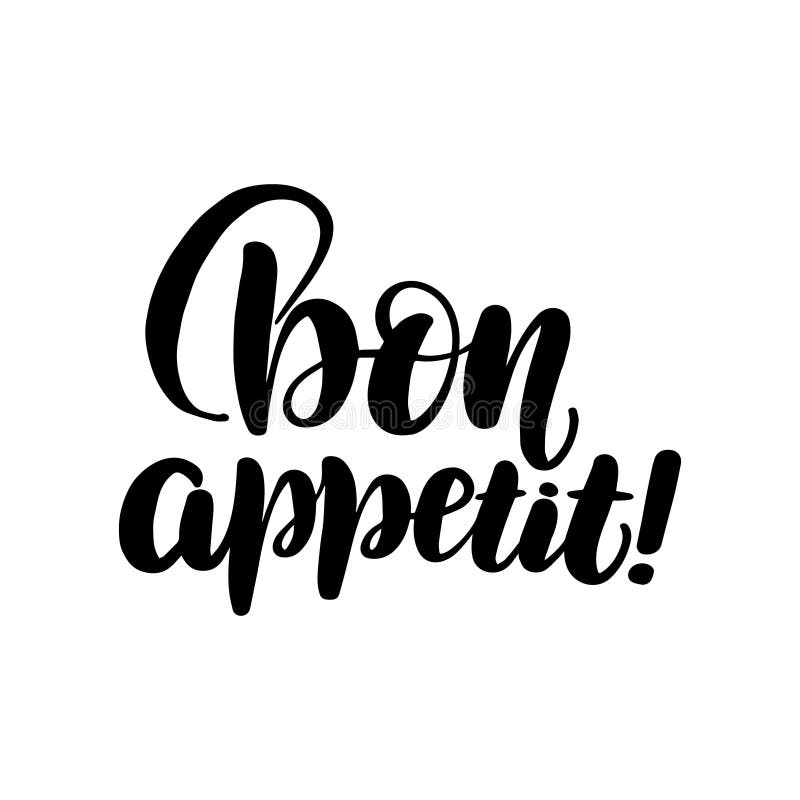 Lettering bon appetit stock vector. Illustration of brush - 145146192