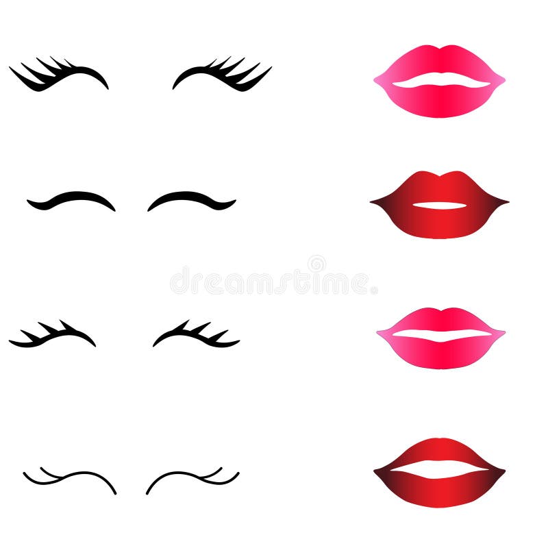 Eyelashes emoticon stock vector. Illustration of happy - 30573269