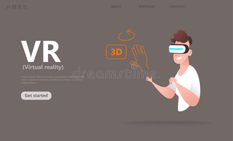 AR Augmented Reality Concept Stock Vector - Illustration of future ...