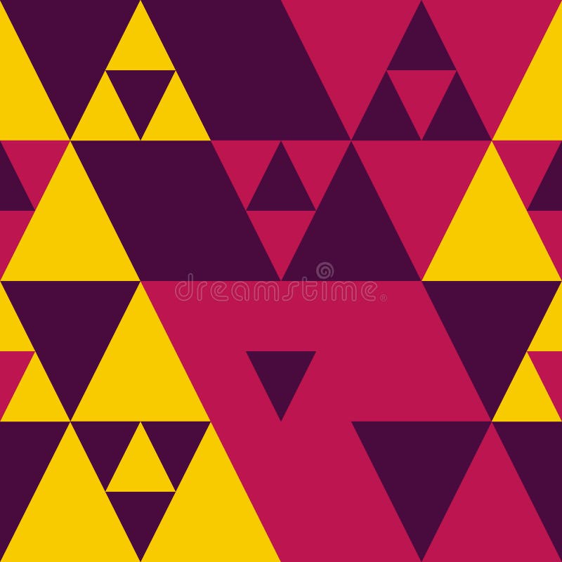 Geometric Color Triangles Seamless Pattern Vector Stock Vector ...