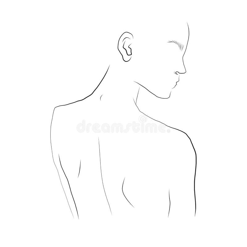 Graphic Sketch Hand Drawing Sexy Woman Pose Stock Illustrations 344