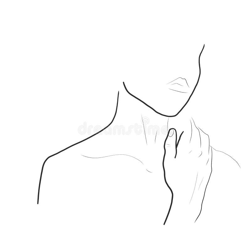 Graphic Sketch Hand Drawing Sexy Woman Pose Stock Illustrations 344