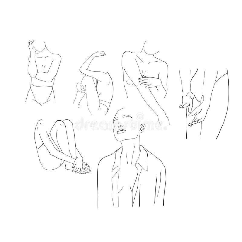 One Line Drawing Abstract Face. Modern Minimalism Art, Aesthetic ...