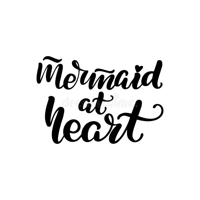 Mermaid at heart stock vector. Illustration of mermaid - 145333478