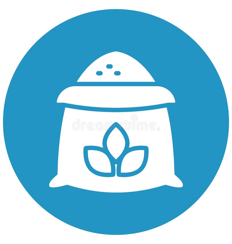 Web Bread Flour Isolated Vector Icon Which Can Easily Modify or Edit ...