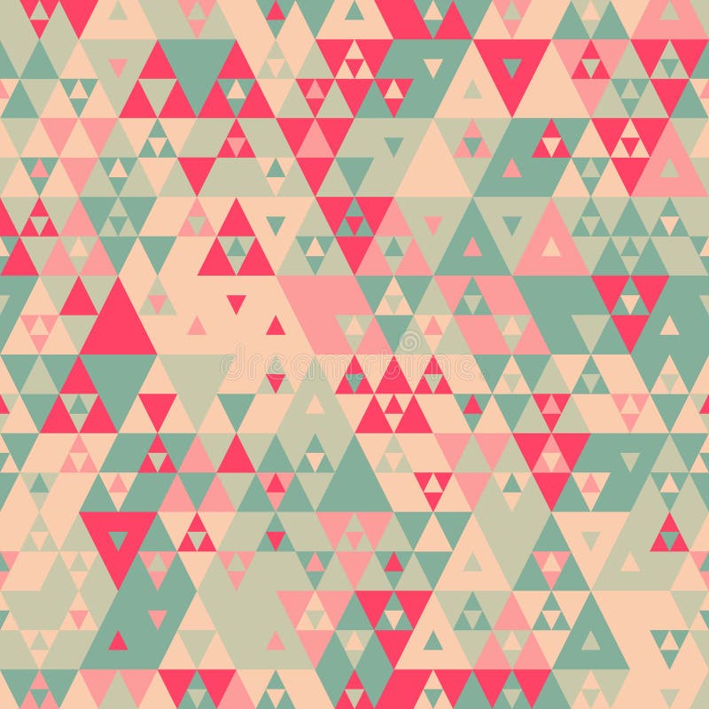 Geometric Color Triangles Seamless Pattern Vector Stock Vector ...