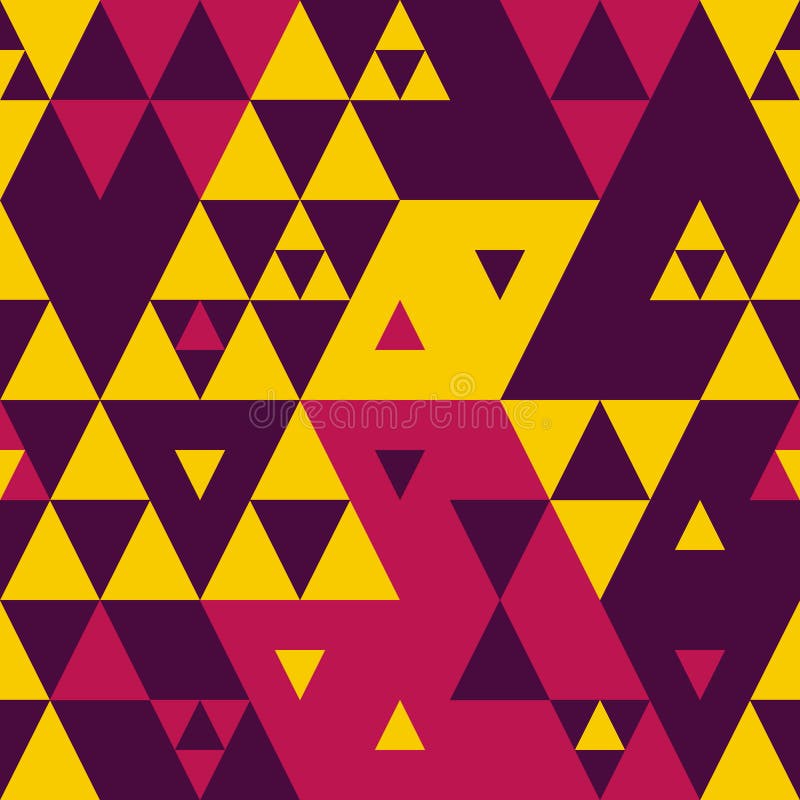 Geometric Color Triangles Seamless Pattern Vector Stock Vector ...