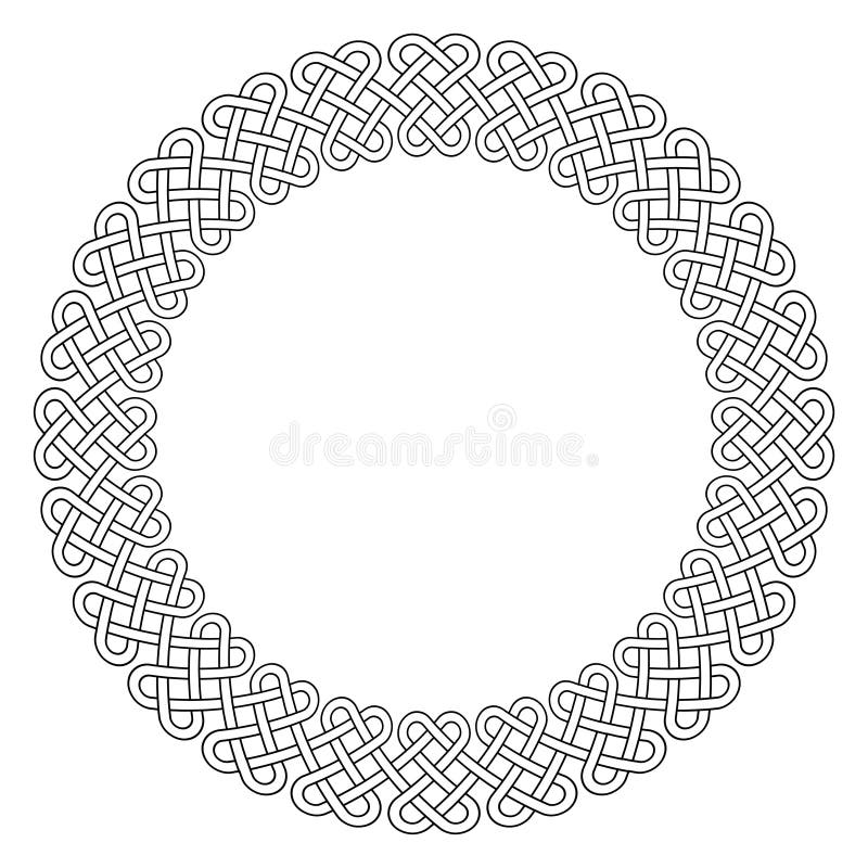 Celtic Knot Round Frame stock vector. Illustration of criss - 145707814