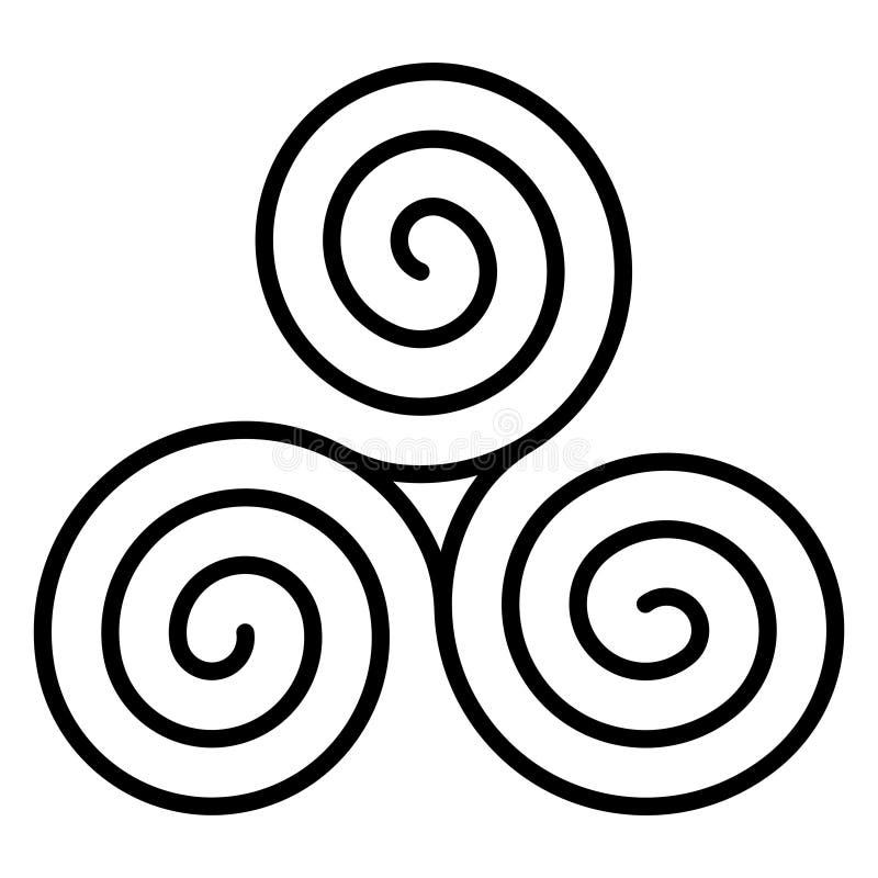 Celtic triple spiral stock vector. Illustration of spiral - 9346147
