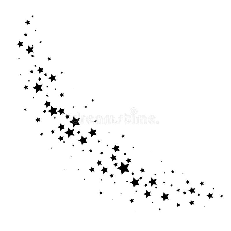Magic Stardust Trail. Falling Star Stock Vector - Illustration of ...