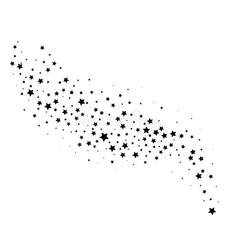 Magic Stardust Trail. Falling Star Stock Vector - Illustration of ...
