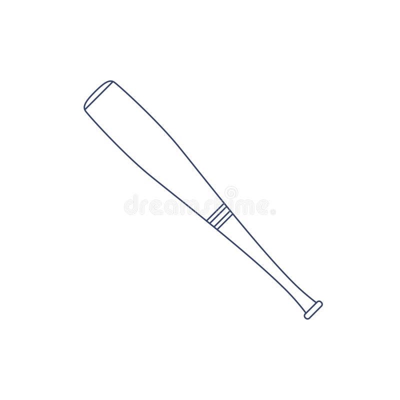 Vector Baseball Bat for Coloring. Illustration for Children Coloring ...