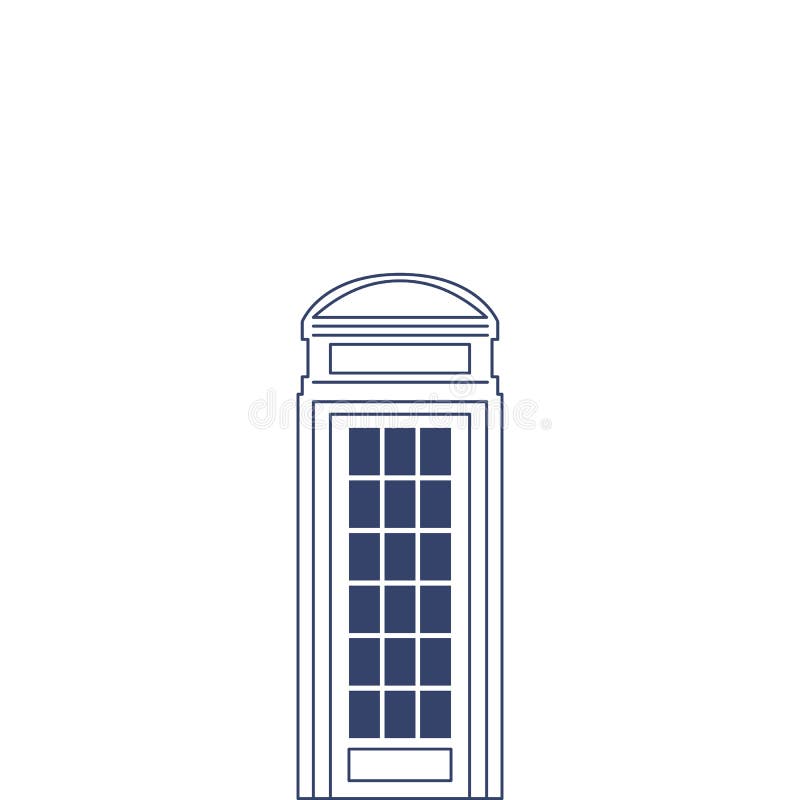 Vector Phone Box for Coloring. Illustration for Children Coloring Book ...