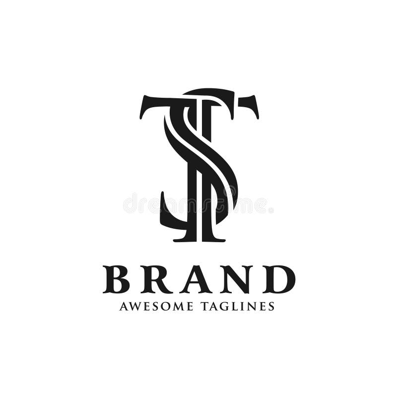 Creative Initial ST Letter Vector Stock Vector - Illustration of ...