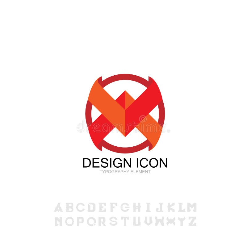 Icon Typography Font Symbol Sign Graphic Design Element Stock Vector ...
