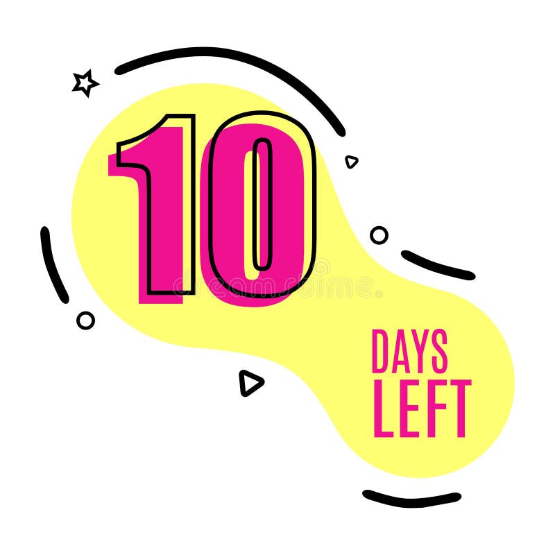 Shape Logo Number of Days Left Stock Vector - Illustration of countdown ...