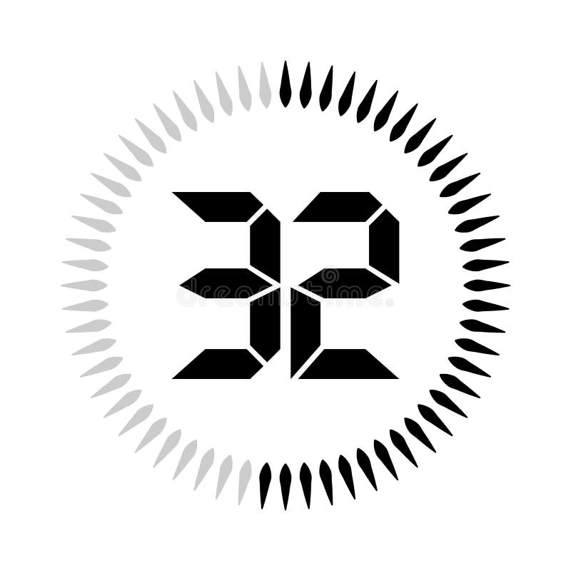 The Minutes or Seconds Timer Stock Vector - Illustration of number ...