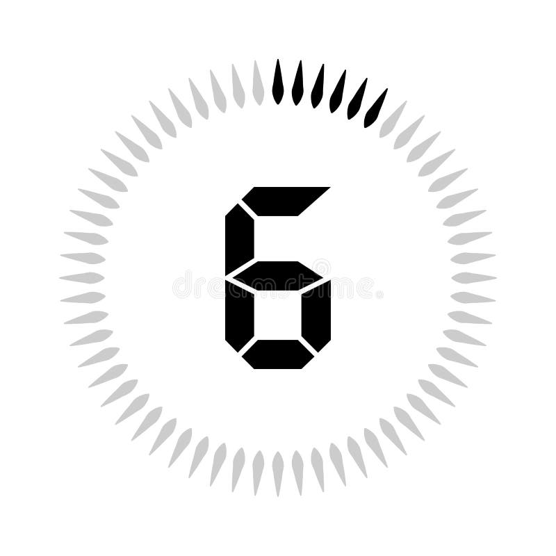 The 6 Minutes or Seconds Timer Stock Vector - Illustration of count ...