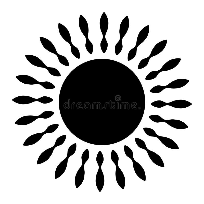 Black Sun icon set stock vector. Illustration of shape - 149001123