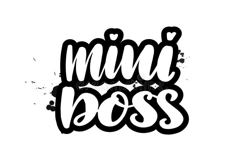 Lettering mini boss stock vector. Illustration of label - 147542427