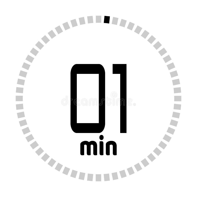 The Minutes Countdown Timer Stock Vector - Illustration of number, icon ...