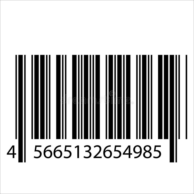 Barcode and number icon. stock vector. Illustration of realistic ...