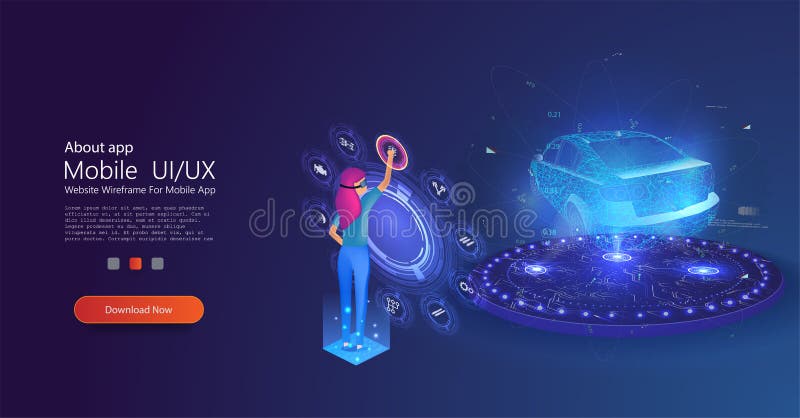 Future Car Repair Shop, Auto Dealer Service Stock Vector - Illustration ...