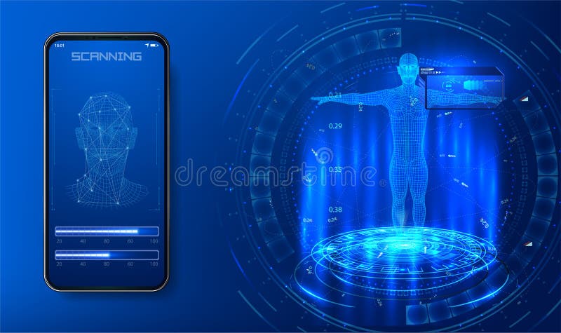 Artificial Intelligence. Biometric Identification Stock Vector ...