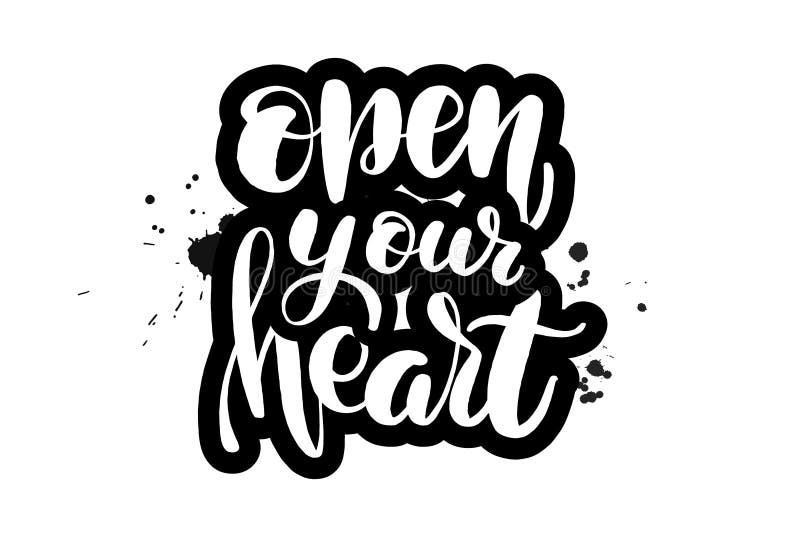 Open your heart stock vector. Illustration of banner - 142599310