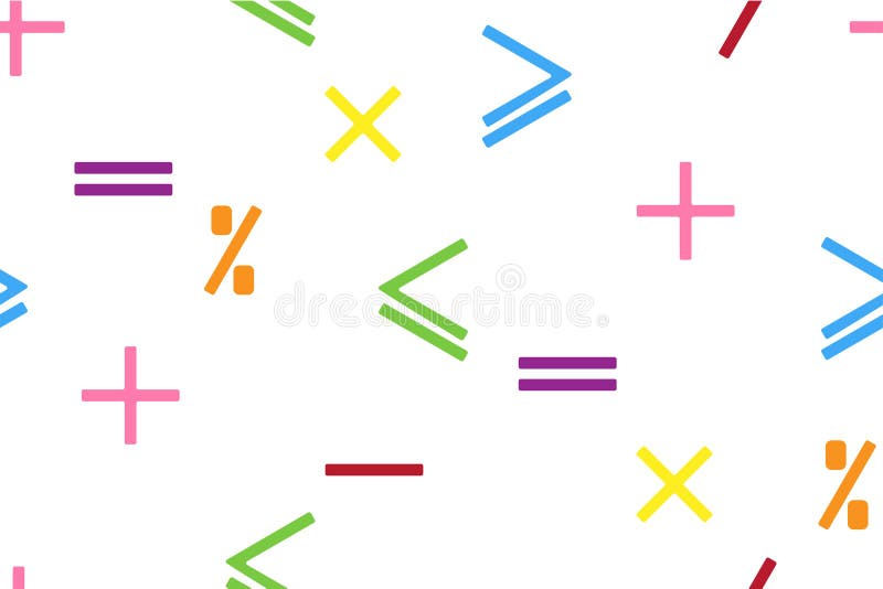 Mathematical Seamless Pattern with Multicolored Numbers on a Black ...