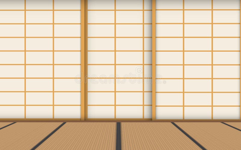 Indoor dojo room in japan stock vector. Illustration of business ...