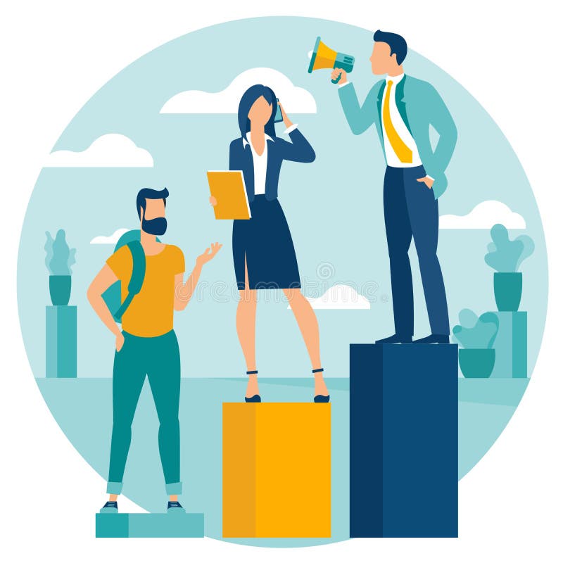 Job Competition Process With Two Candidates Competing For Job Offer ...