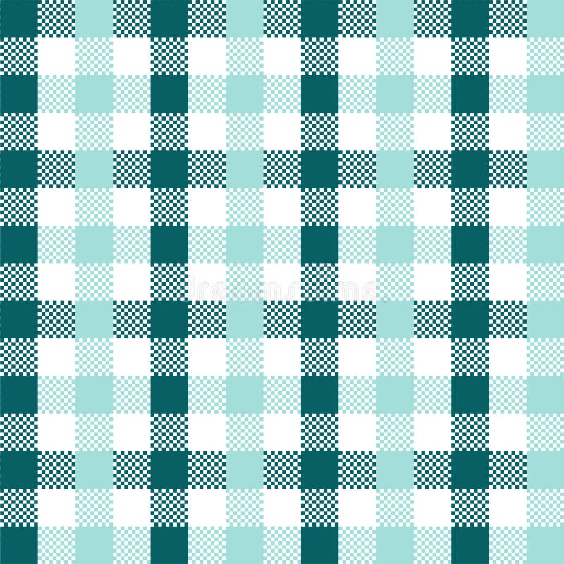 Dark Green Gingham Pattern. Stock Illustration - Illustration of ...