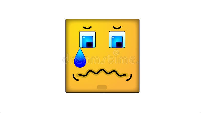 Square smilies. Sadness stock illustration. Illustration of vector ...