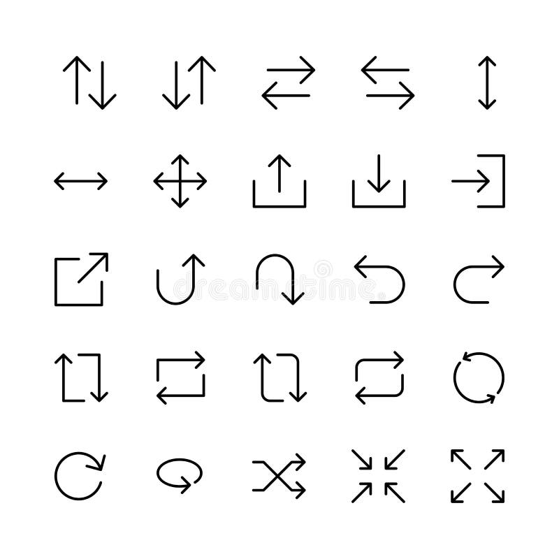 Arrows Set. Arrow for the Website and App Stock Vector - Illustration ...