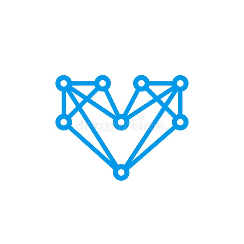 Connection Logo, Connect Line Heart Icon Stock Vector - Illustration of ...