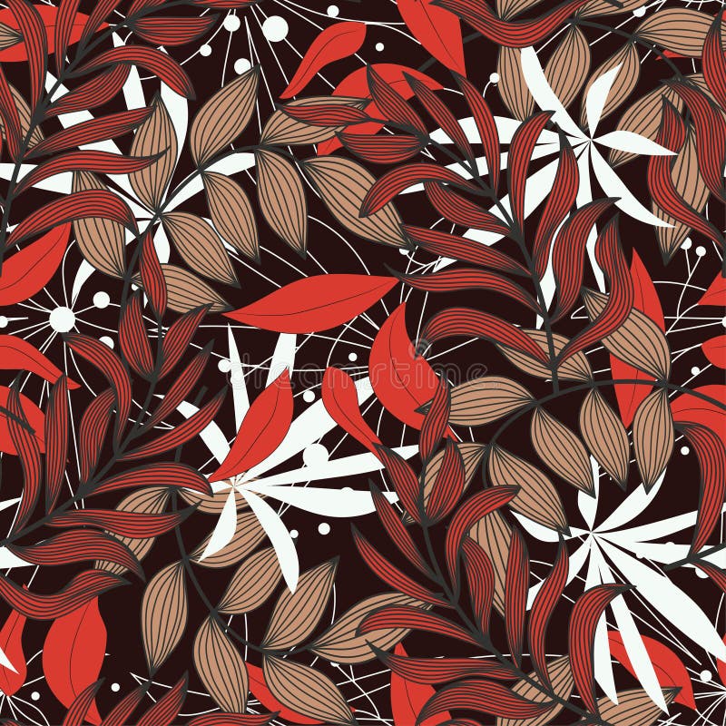 Modern Seamless Pattern with Tropical Plants. Fashionable Texture ...
